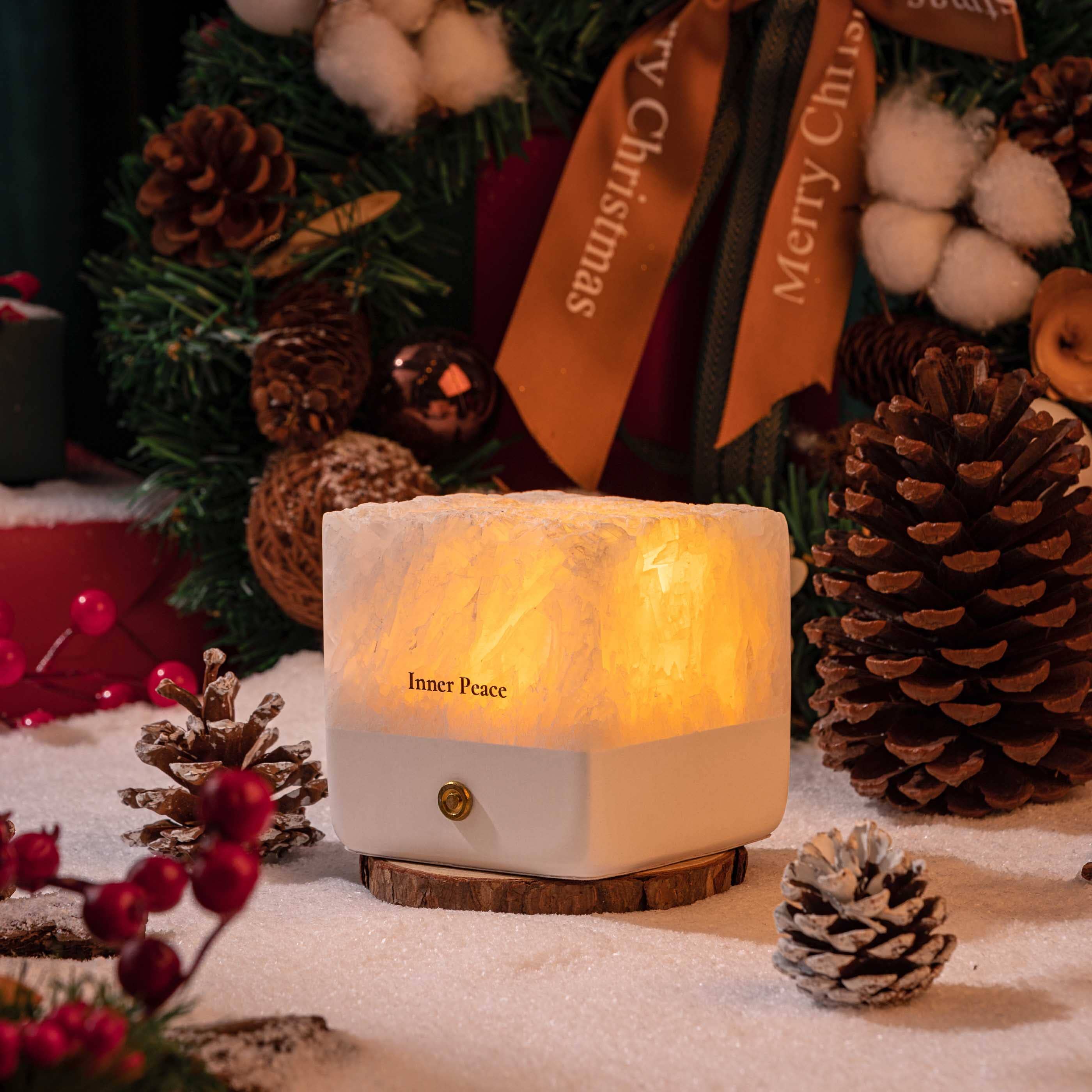The Selenite Diffuser Light with Inner Peace Essential Oil – Scilla Rose